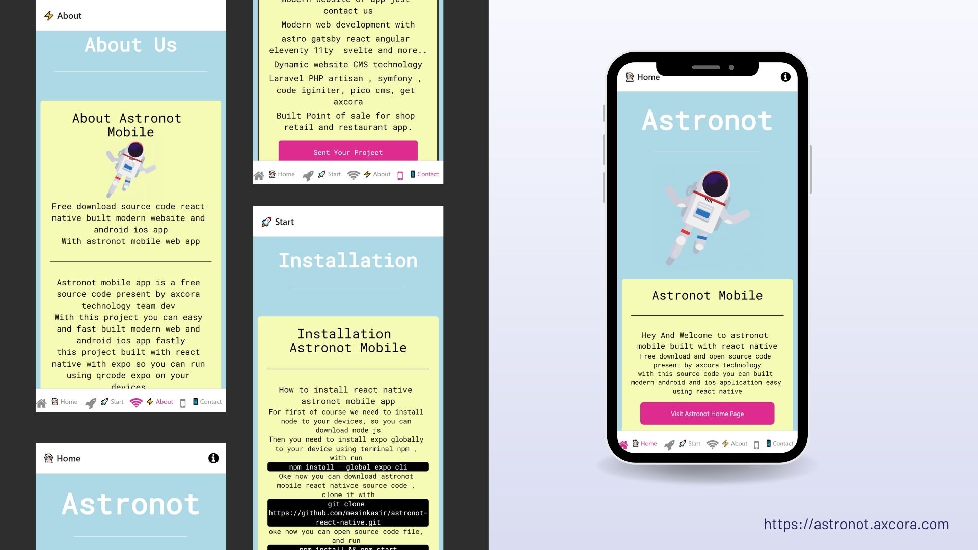 Astronot React Native Mobile Project Astronot React Native Mobile Project